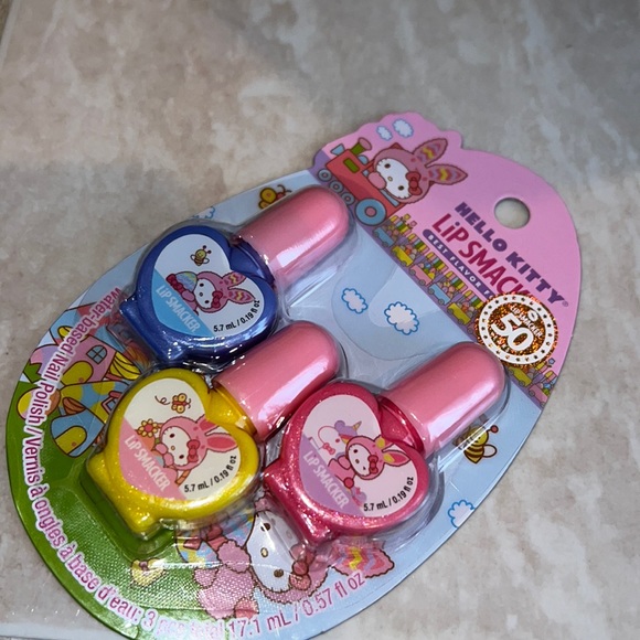 Lip Smackers | Makeup | Nwt Lip Smacker Easter Nail Trio Hello Kitty ...